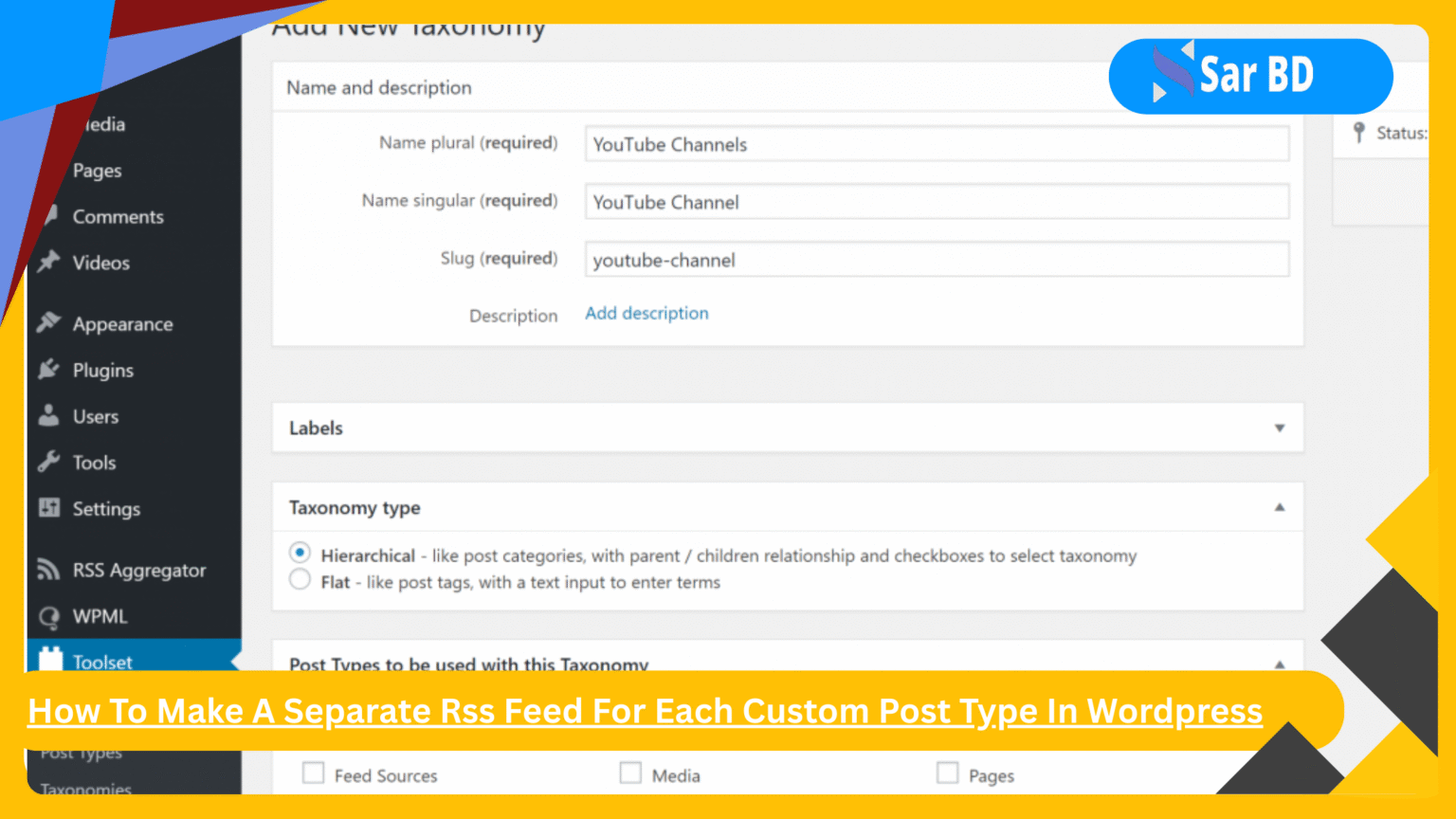 How To Make A Separate Rss Feed For Each Custom Post Type In Wordpress